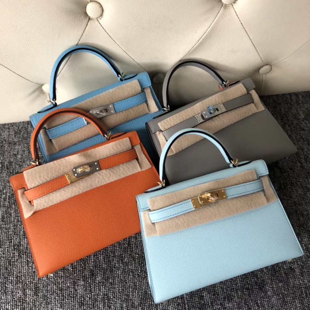 迷你凯莉包2代价格 Hermes Kelly Mini2代 9d琥珀黄 9o那不勒斯黄 Hermès Birkin Kelly