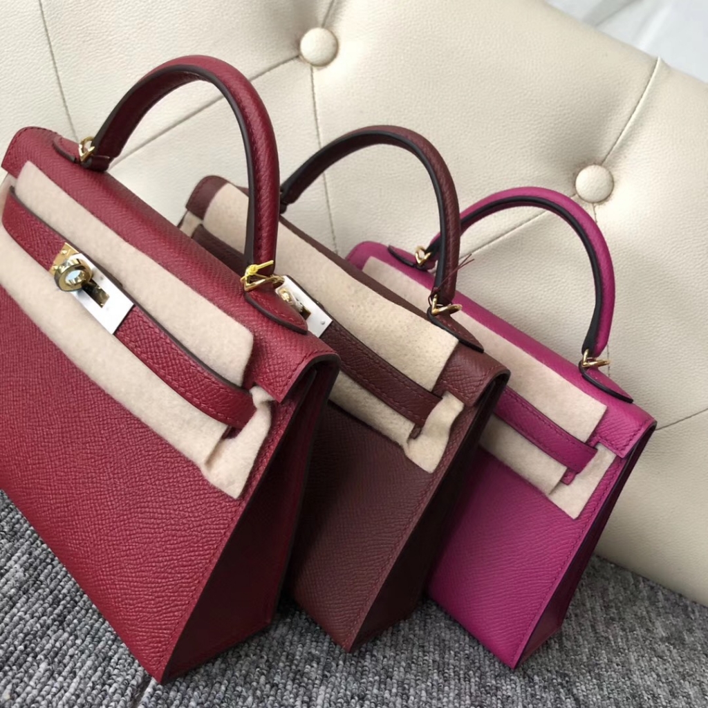 迷你凯莉包2代价格 Hermes Kelly Mini2代 9d琥珀黄 9o那不勒斯黄 Hermès Birkin Kelly